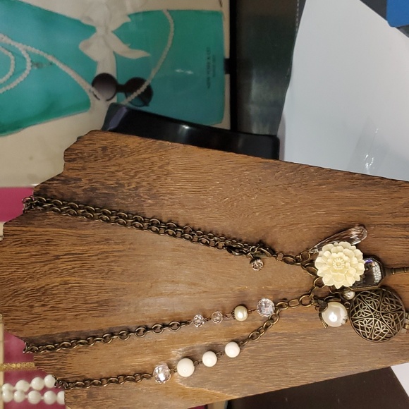 Plunder | Jewelry | Plunder Antiqued Bronze Necklace Includes Diffuser ...